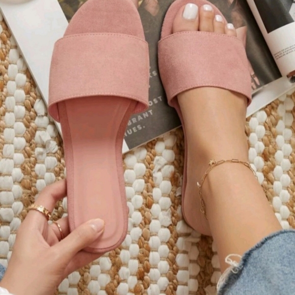 SHEIN | Shoes | New Shien Soft Pink Sandals | Poshmark